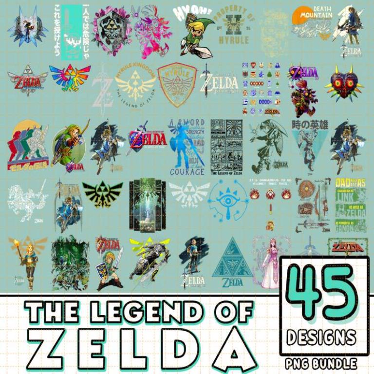 Legend Of The Zelda 45 Designs Bundle Png | Tears Of The Kingdom Png ...