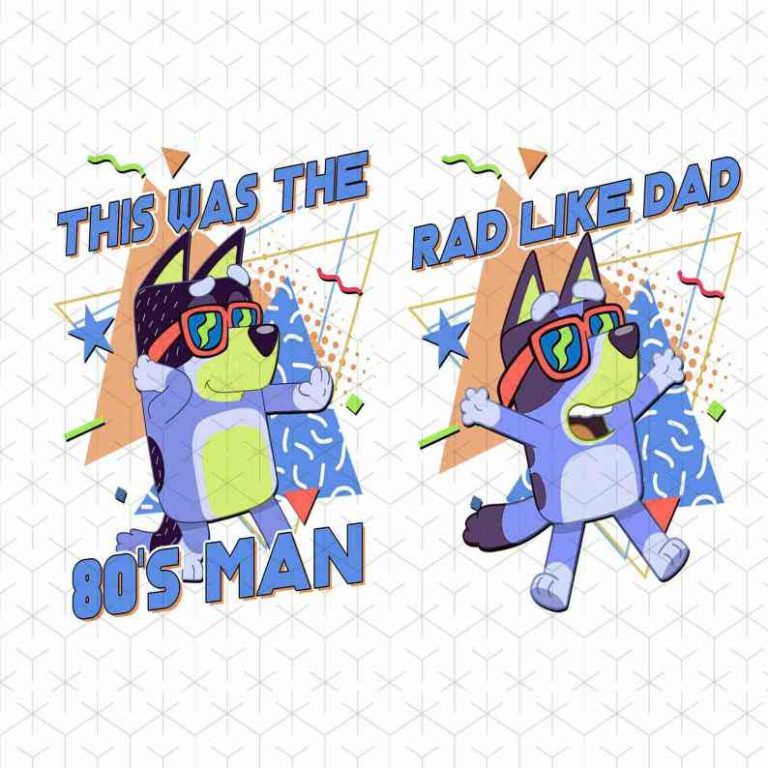 Bluey Rad Dad PNG, Bluey and Bandit PNG, Bandit Heeler PNG, Bluey Png ...