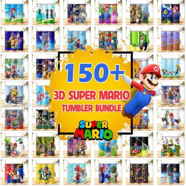 150+ Super Mario Tumbler Wrap Bundle, Mario Bros Tumbler Wrap, Super ...