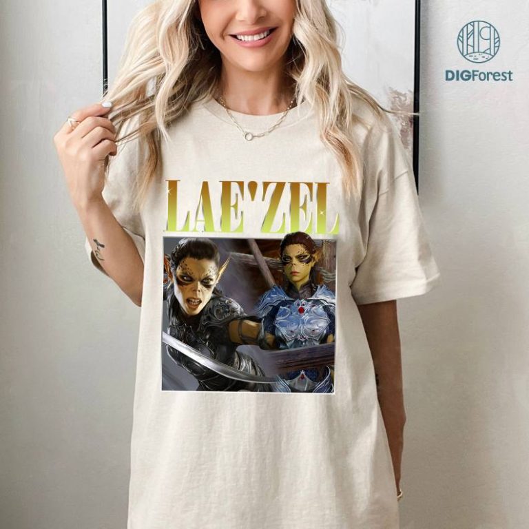 Laezel Baldur's Gate 3 Png | Vintage Laezel BG3 Shirt | Lae'zel Homage ...