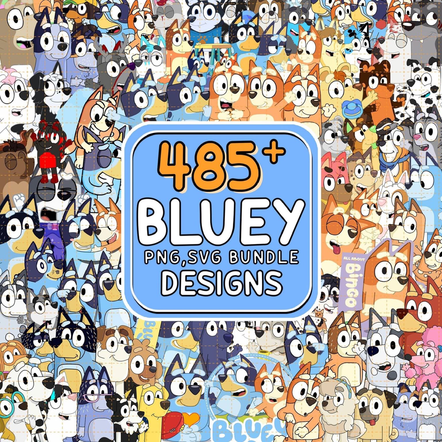 Mega Bluey Png Bundle, Bluey Cut Files For Cricut, Bluey Clipart, Bluey ...