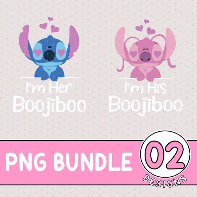 Disney Stitch and Angel Couple PNG | I'm Her Boojoboo PNG | Stitch ...