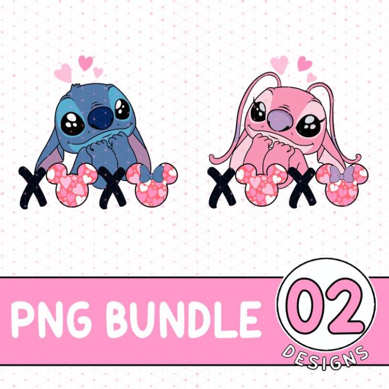 Disney I’m His Boojiboo Valentine PNG| Stitch and Angel Lovers PNG ...