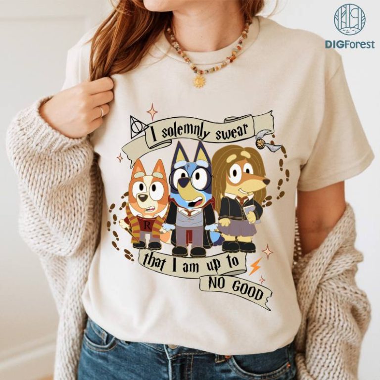 Vintage I Solemnly Swear That I Am Up To No Good Bluey PNG| Harry ...