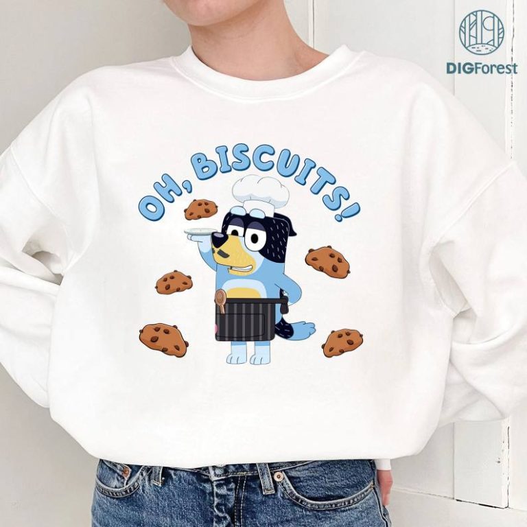 Bluey Bandit Oh Biscuits! Png File | Bluey Dad Fathers Day Png | Bluey ...