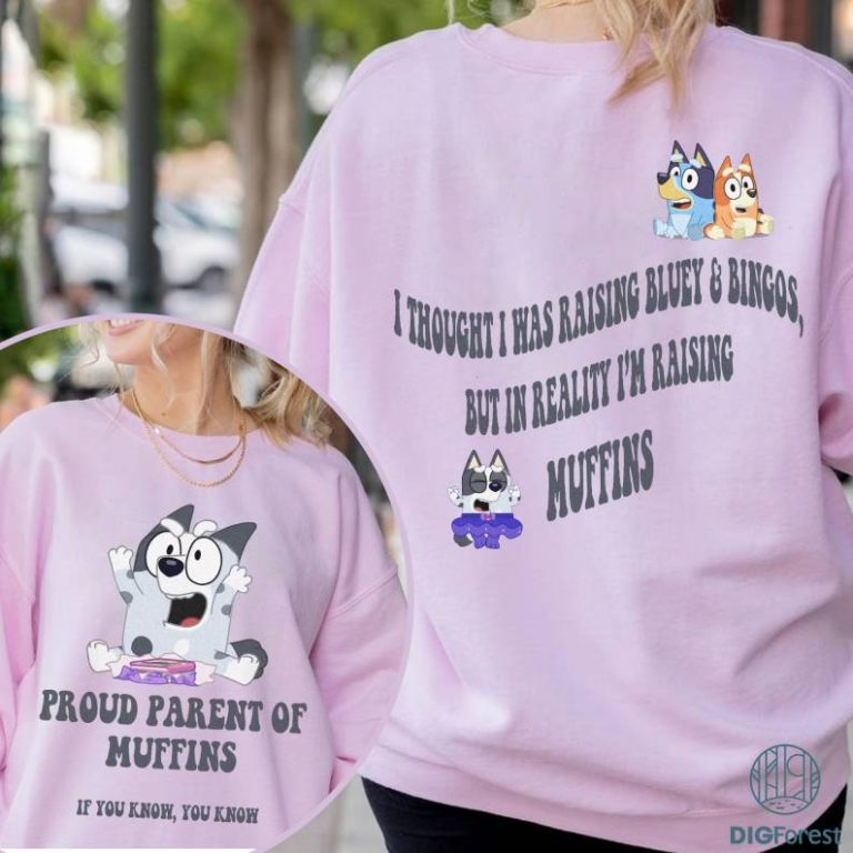 Bluey Proud Parents Of Muffins PNG| Bluey Bingo Shirt | Muffins Shirt ...