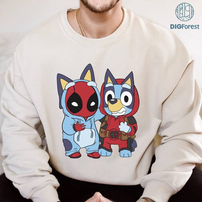 Bluey Deadpool PNG, Bluey Superhero Deadpool Shirt, Bluey Deadpool 3 ...