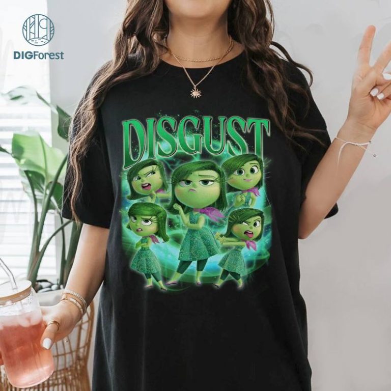 Disney Inside Out Characters Costume Shirt, Inside Out 2 Discust Shirt ...