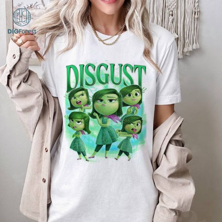 Disney Inside Out Characters Costume Shirt, Inside Out 2 Discust Shirt ...