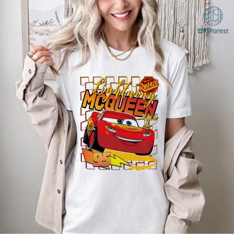 Disneyland Lightning McQueen 95 Shirt, Disney Cars Movie Shirt, Cars ...