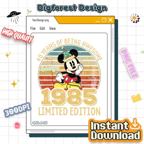 Disney Vintage 1985 Limited Edition Png, Retro Disney 1985 Tee, Classic ...