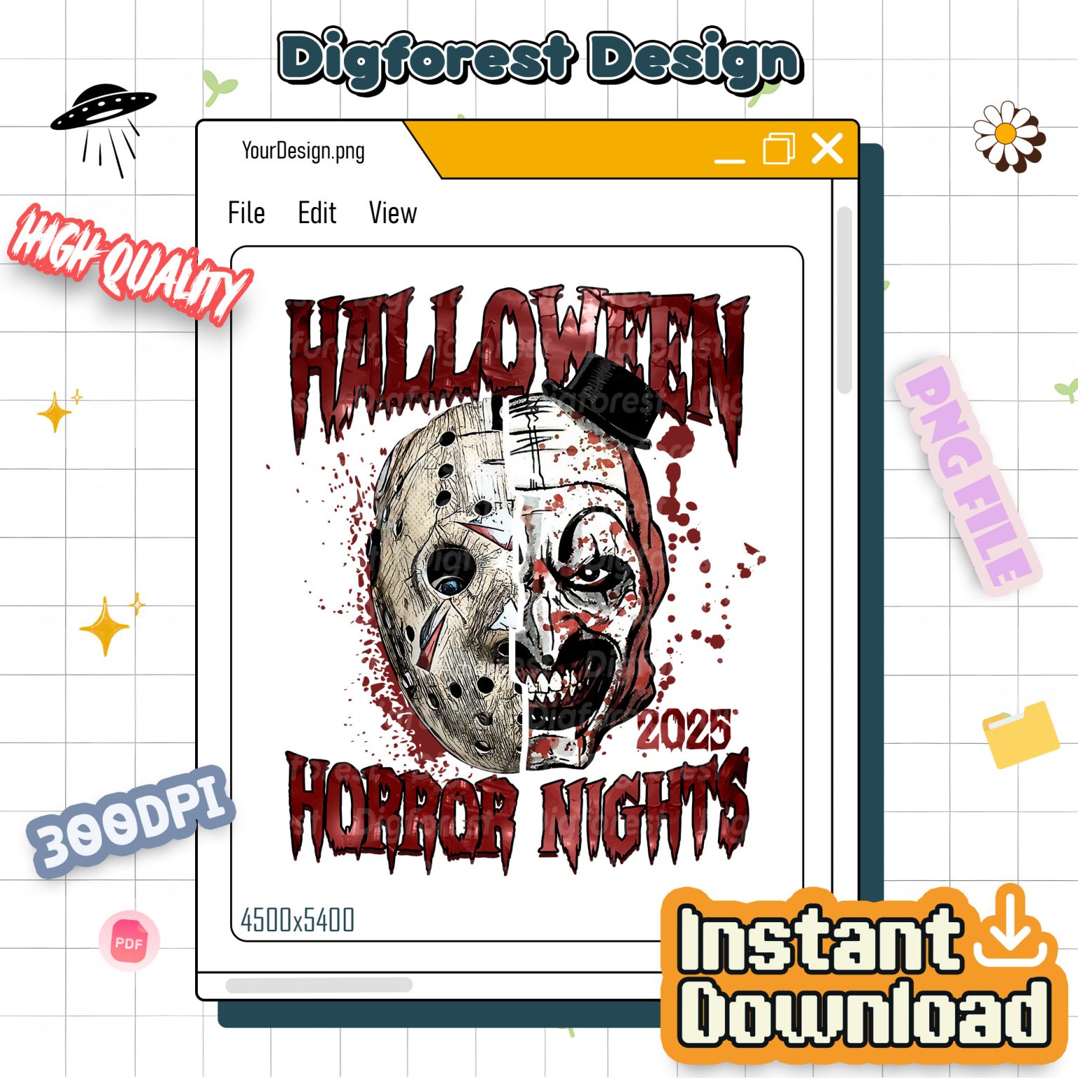 Retro Halloween Horror Nights 2025 PNG - Spooky Season, Horror ...
