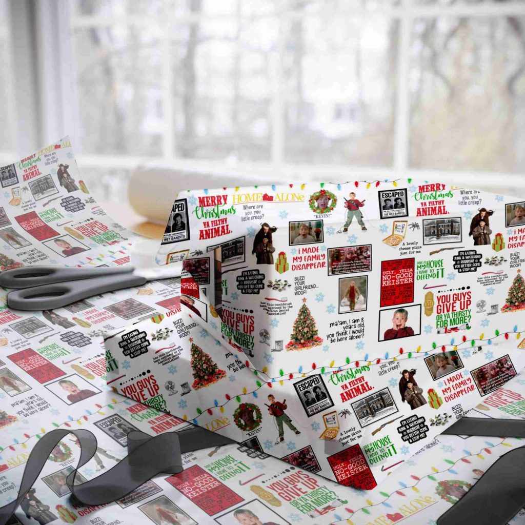 Home Alone Christmas Movie Wrapping Paper – Kevin McCallister Funny ...