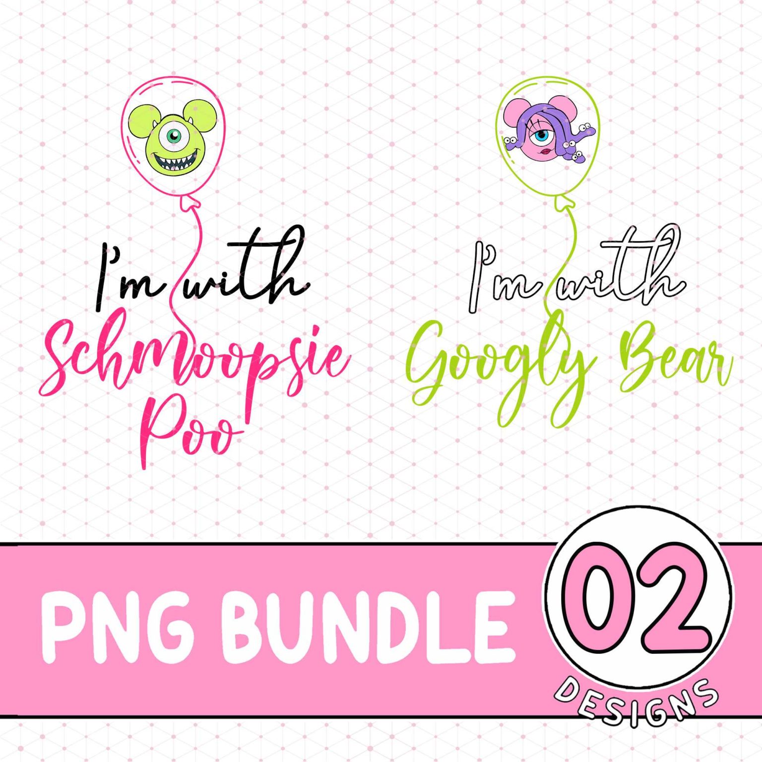 Googly Bear & Schmoopsie PNG – Monsters Inc Couple Design, Disney ...